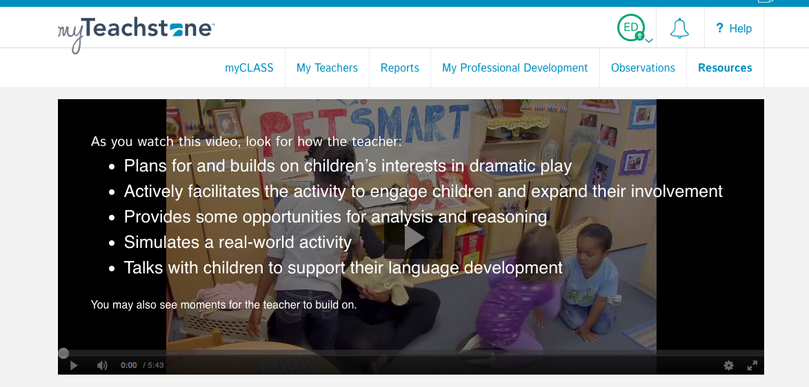 How to Use Bonus Content in myTeachstone Part 1: "Look Fors"