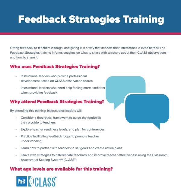 Info Sheet | Feedback Strategies Training
